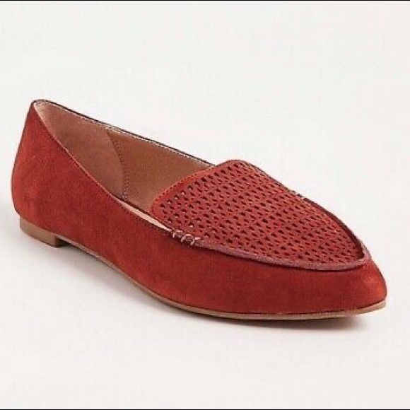 torrid | Shoes | Brick Red Laser Cut Pointed Toe Loafer | Poshmark